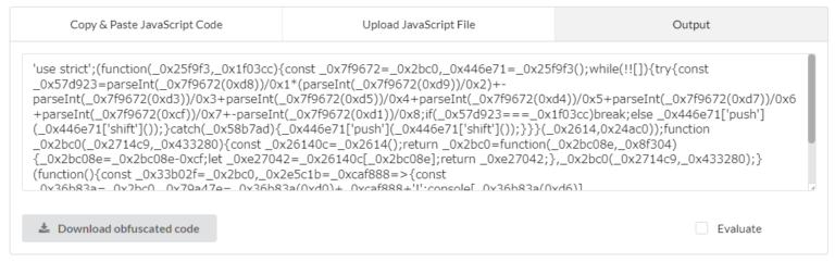 Javascriptの難読化ツール「JavaScript Obfuscator」の紹介【オプションの解説あり】 - ゆるりーど